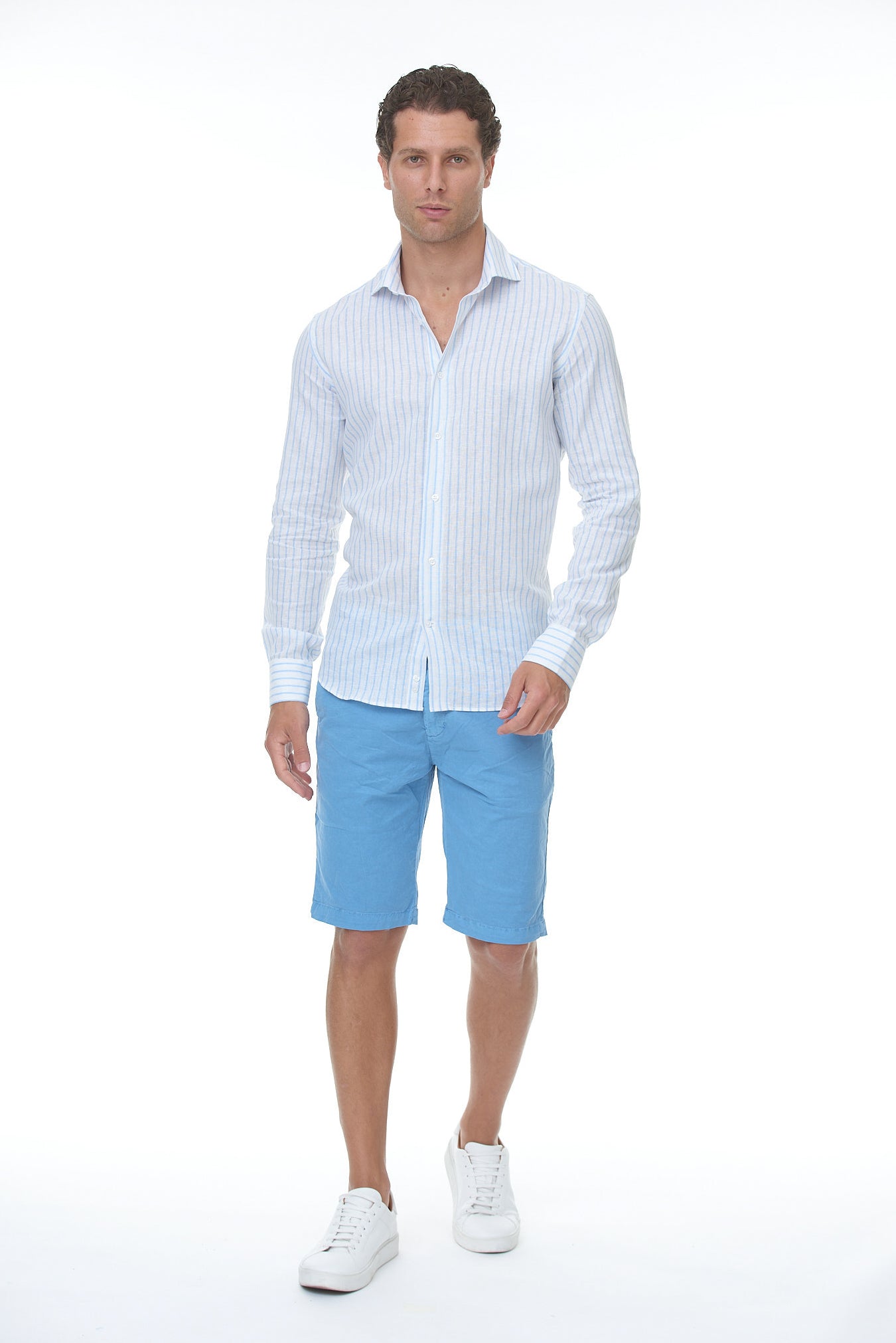 Bermuda Uomo Cotone Celeste – Max Martini Milano